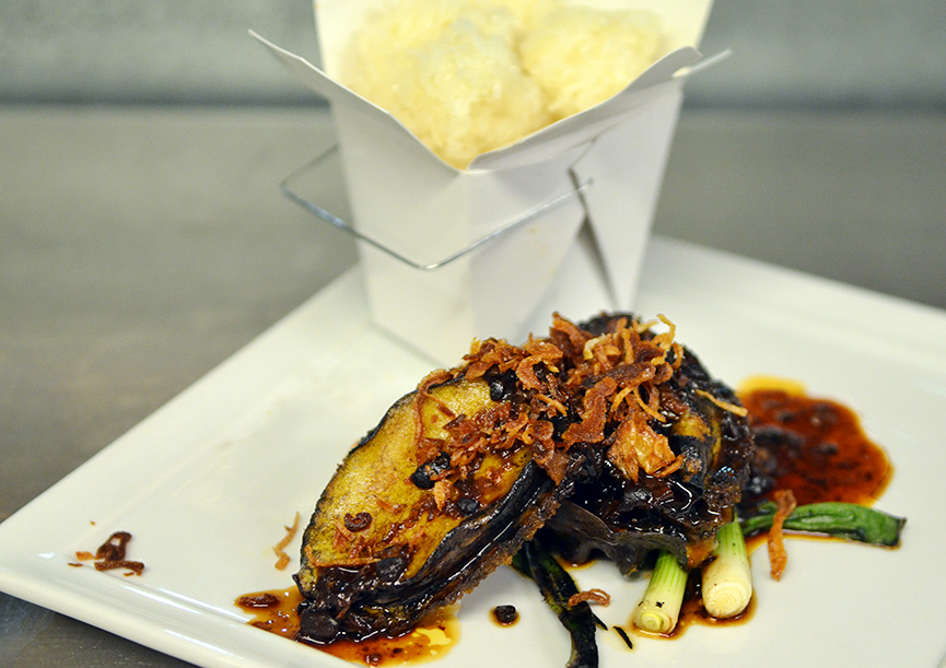 Abalone with Black Bean Sauce & Sticky Rice - Andrew Zimmern
