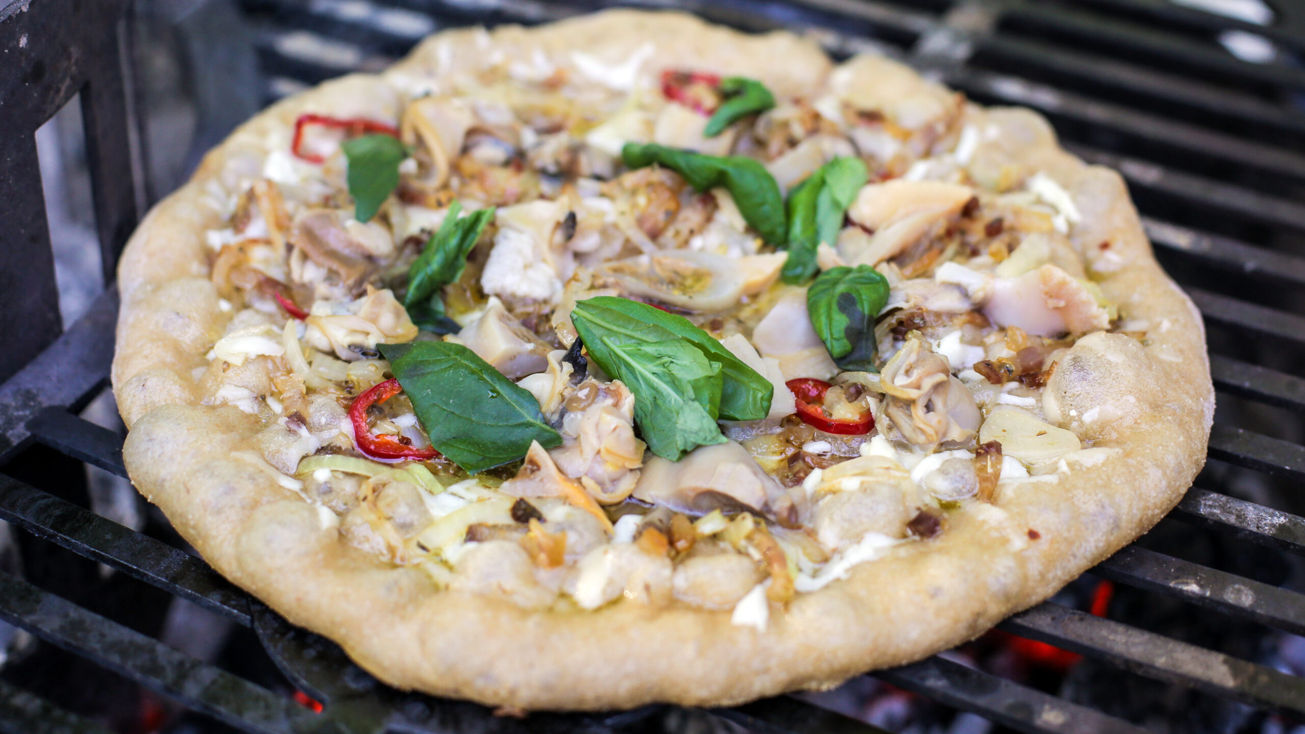 Grilled Pizza with Clams - Andrew Zimmern