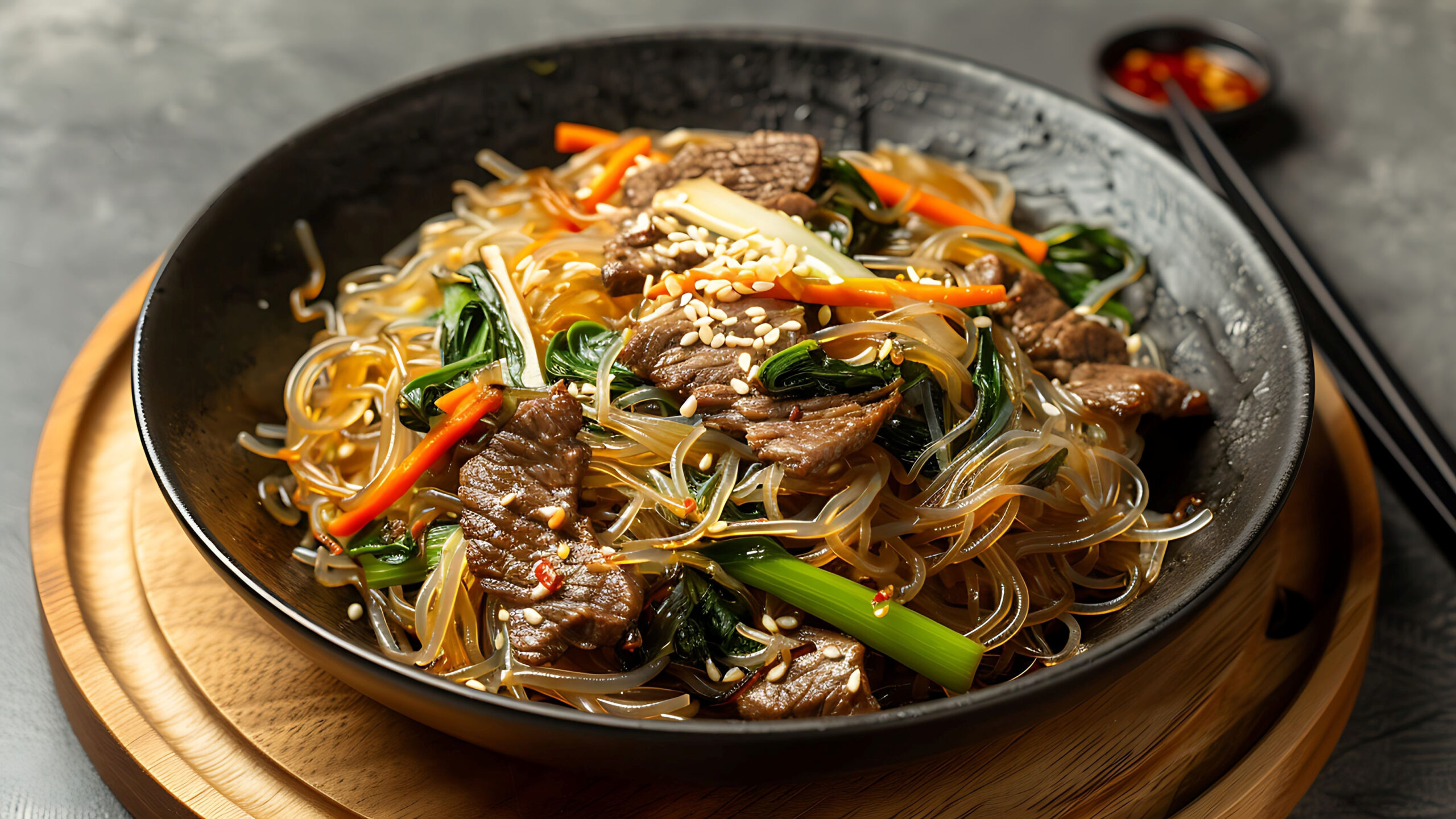Japchae with Beef and Vegetables - Andrew Zimmern