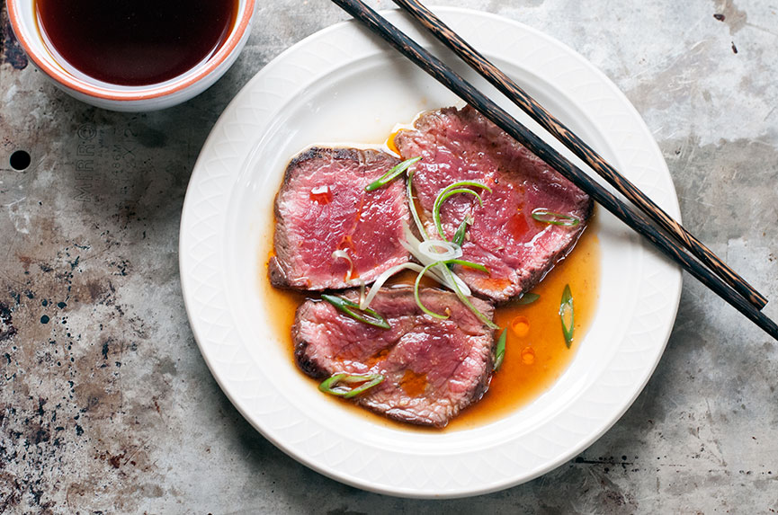 Beef Tataki with Ponzu - Andrew Zimmern