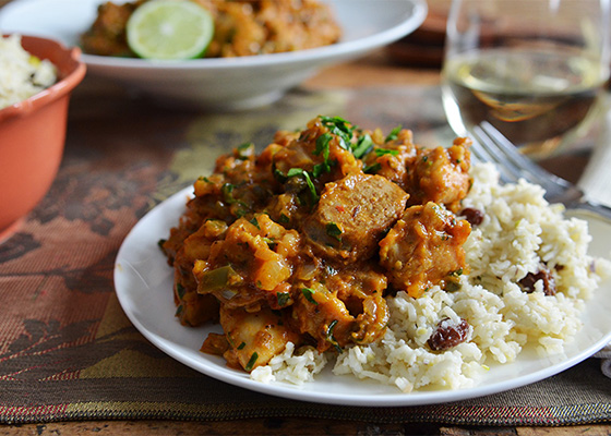 PALEO HACK: Creole Chicken with Coconut Cauliflower Rice - Andrew Zimmern