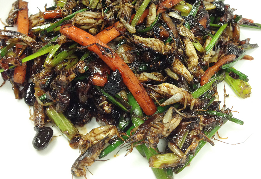 Wok-Tossed Crickets with Chives & Black Beans - Andrew Zimmern