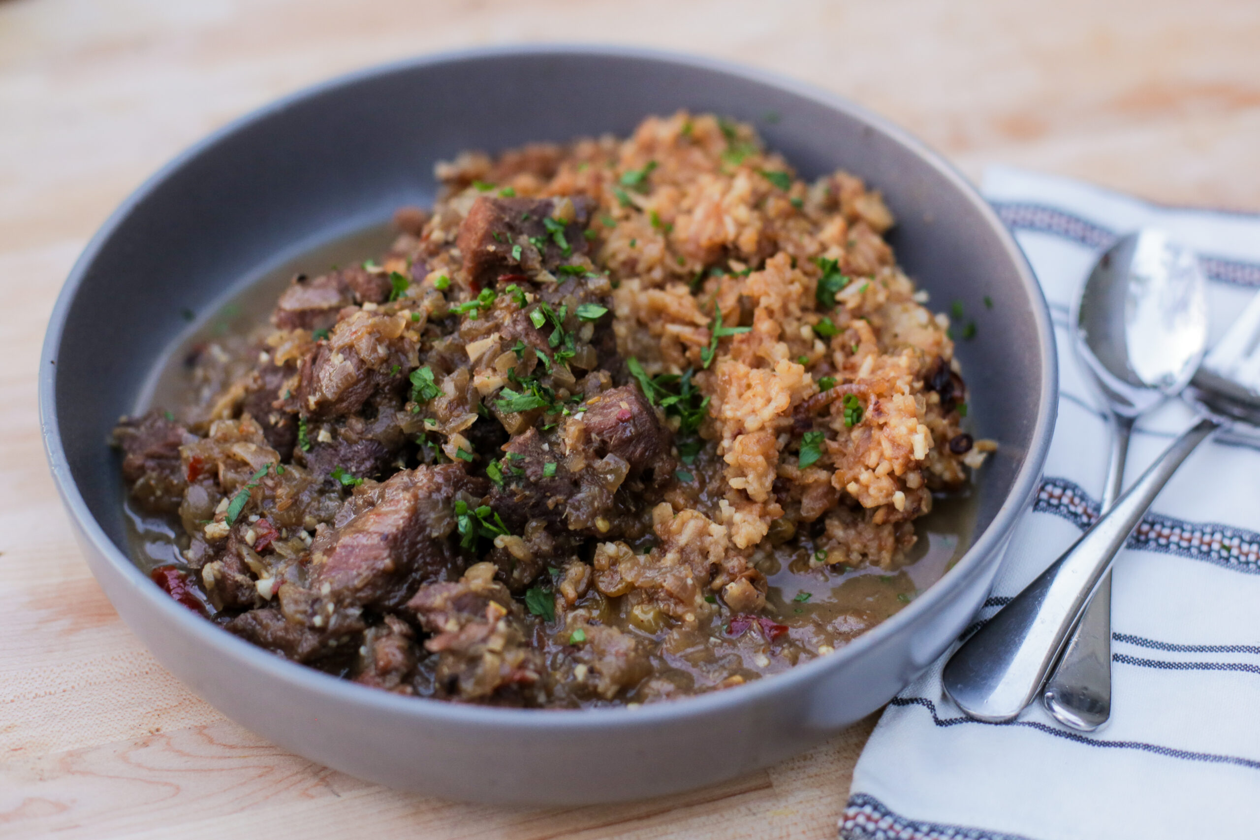 Wild Hog Vindaloo with Rice Pilaf - Andrew Zimmern