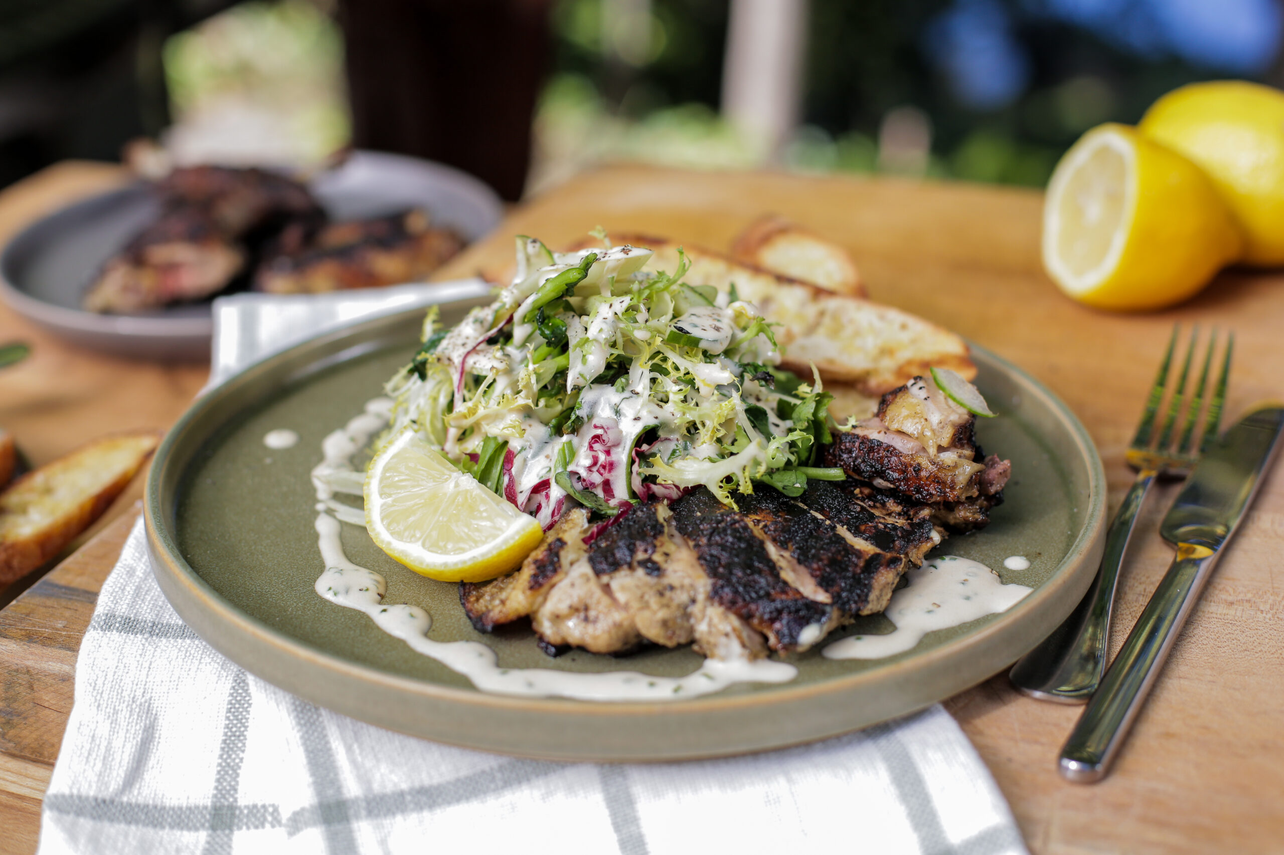 Grilled Guinea Hen Salad - Andrew Zimmern