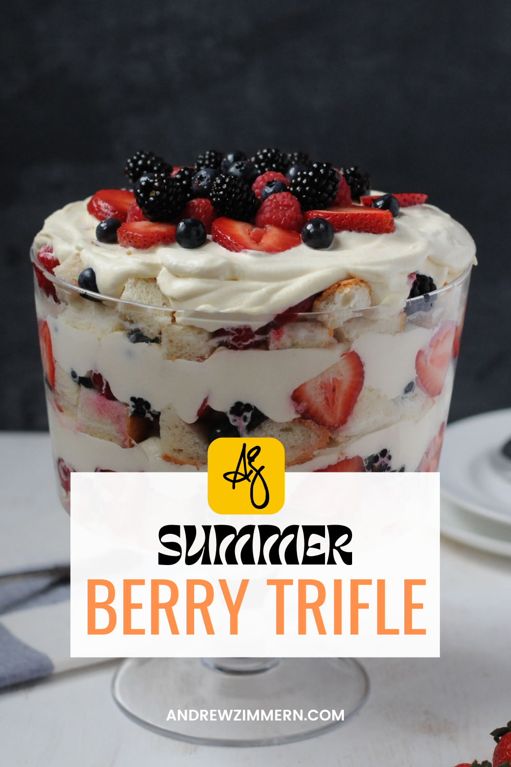 Summer Berry Trifle - Andrew Zimmern